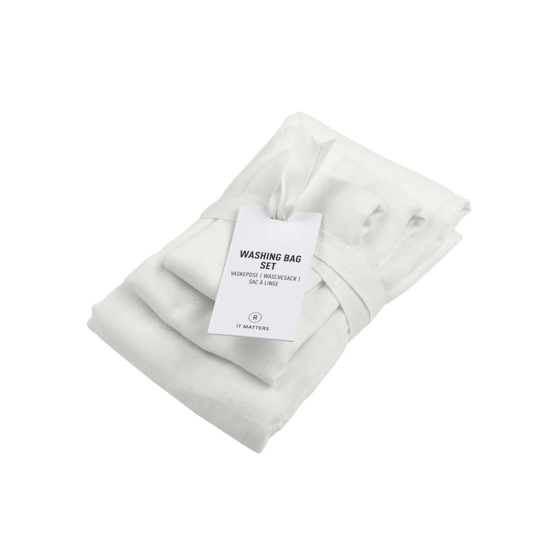 New Washing bag Set - 200 Natural white Washing Bags - Towel Organic